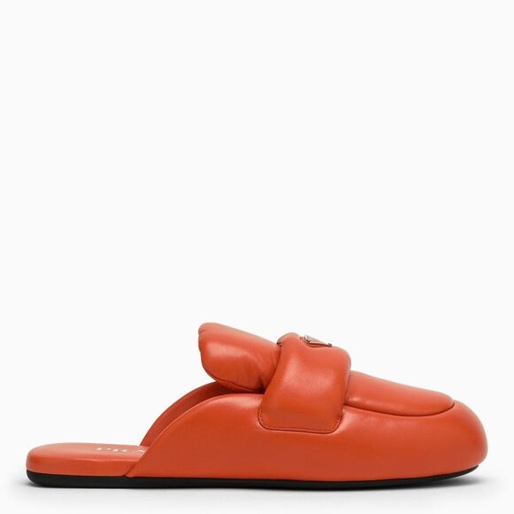 Prada | Shoes | Prada Soft Flat Orange Padded Sabot | Poshmark